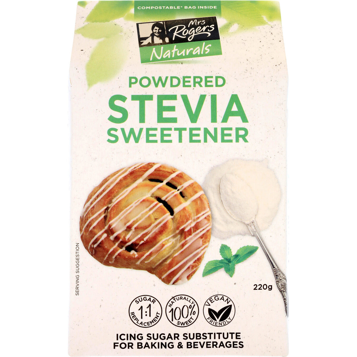 Mrs Rogers Stevia Sweetener Powdered 220g – Mrs Rogers Online Store
