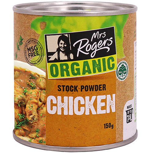 Mrs Rogers Organic Chicken Stock Powder Canister 150g – Mrs Rogers ...