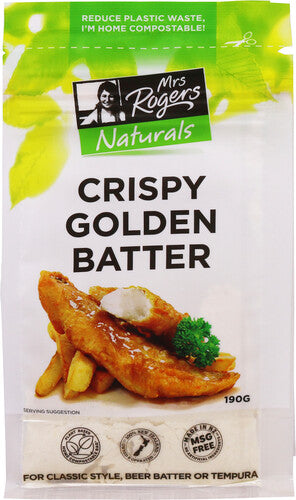 Mrs Rogers Naturals Crispy Golden Batter Mix 190g – Mrs Rogers Online Store