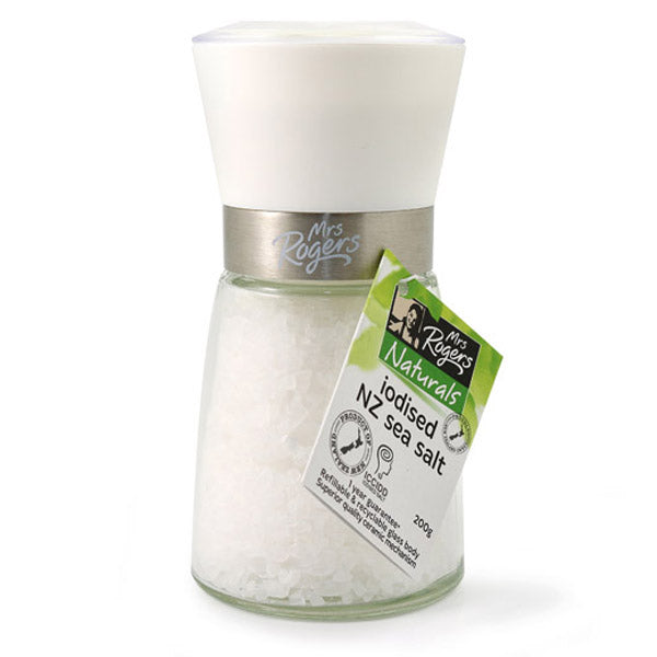 Mrs Rogers Naturals Medium Iodised Sea Salt Grinder 200g – Mrs Rogers ...