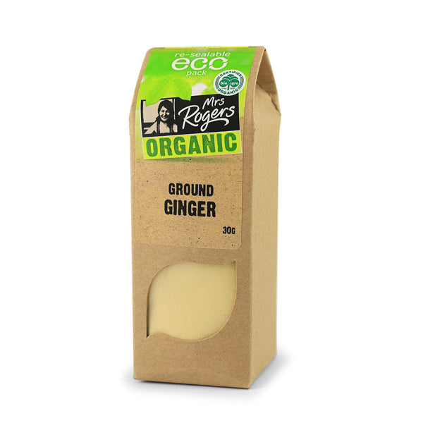 Mrs Rogers ECO Organic Ground Ginger 30g – Mrs Rogers Online Store